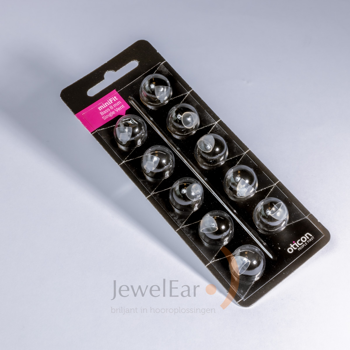 Oticon ear-tips miniFit Bass 8 mm Single Vent, 10 st. • JewelEar ...